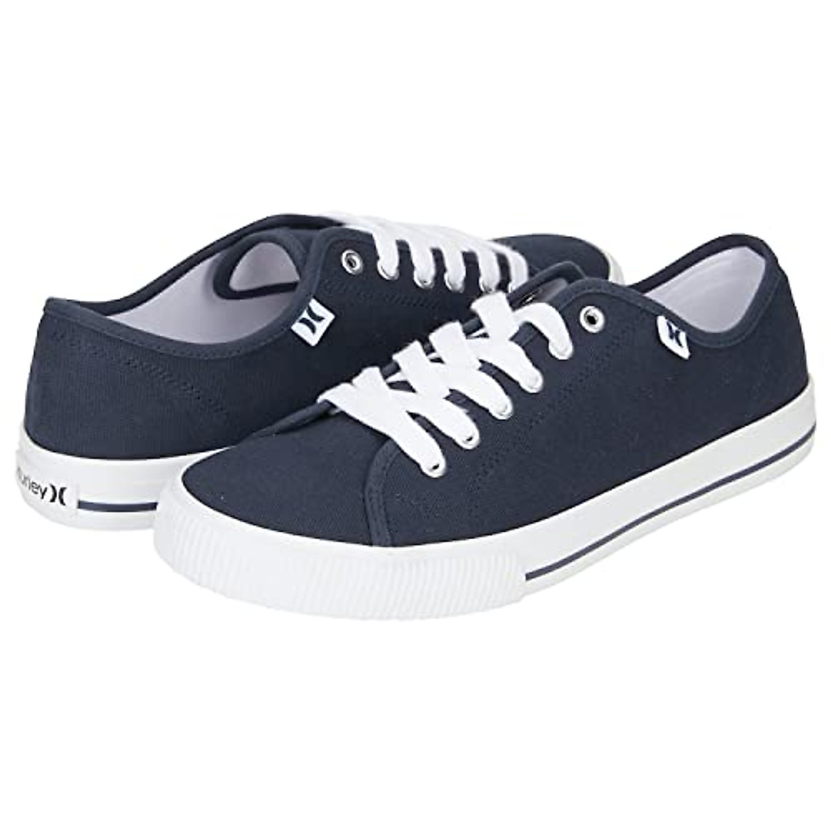 Hurley Mens Caleb Sneakers Casual Canvas Shoes with Top Lace, Navy, 11