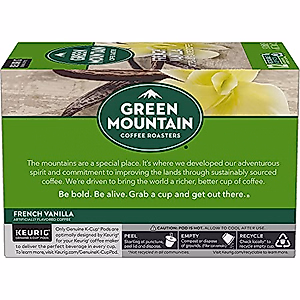 Green Mountain Coffee Roasters French Vanilla Keurig Single-Serve K-Cup pods, Light Roast Coffee, 12 Count
