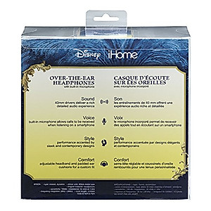 Disney’s Beauty and the Beast Over Ear Headphones with Award-Winning iHome Sound -Best Over Ear Headphones with Mic & Answer Call Button by eKids