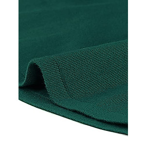 Allegra K Knit Peplum Tops for Women's Ribbed V Neck Long Sleeve Peplum Sweaters Small Dark Green