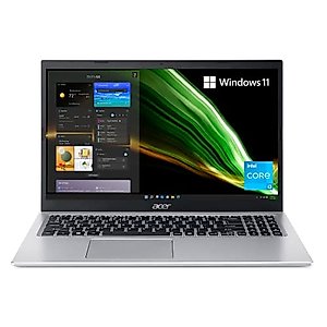 Acer Aspire 5 A515-56-33C0 Slim Laptop | 15.6" Full HD IPS Display | 11th Gen Intel Core i3-1115G4 Processor | 4GB DDR4 |128GB NVMe SSD | WiFi 6 | Backlit Keyboard | Windows 11 Home in S Mode