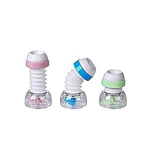 3 Pack Kitchen Faucet Water Filter Anti Splash Shower Tap Water Spray Water Saver 360 Rotating Telescopic Water-Saving Nozzle Filter Faucet for Kitchen Bathroom -Fits Standard Faucets