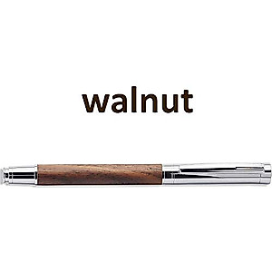 LACHIEVA LUX Elegant Walnut Rollerball Pen Set.Nice Wood Roller Pen with Germany Schneider Refill. Luxury Wooden Pen for Men & Women. Best and Executive, Office Gift for Writing (Walnut)