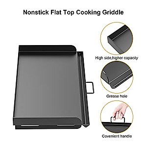 Professional Flat Top Steel Griddle for Camp Chef,Accessories for Camp Chef GB90D, TB90LW, TB90, TB90LWG, TB90LWG15, SPG90B, CCH3 Model Stoves,16'' x 38'' Griddle with Carry Bag