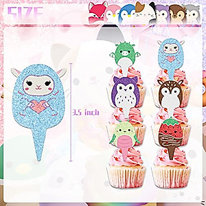 𝓢𝓺𝓾𝓲𝓼𝓱𝓶𝓪𝓵𝓵𝓸𝔀𝓼 𝓟𝓪𝓻𝓽𝔂 Squad Themed Birhthday Party Supplies for Girls Party Decorations Set for Kids and Boys Party Favors Included Banner Balloons Cake Cupcake Toppers