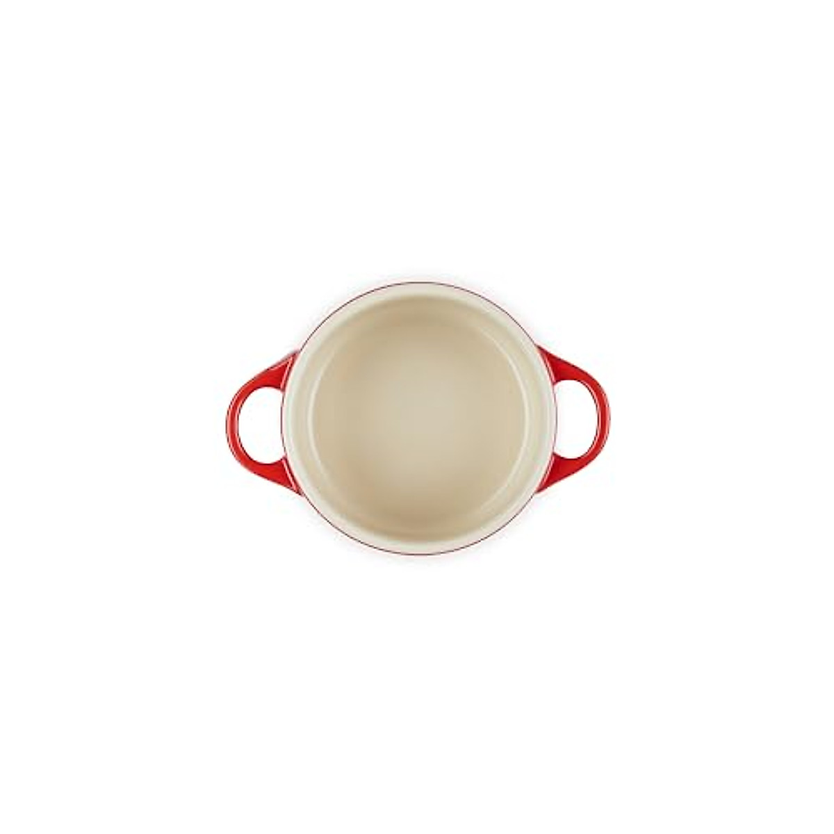Le Creuset Noël Collection Stoneware Mini Cocotte with Star Knob, 24 oz., Cerise