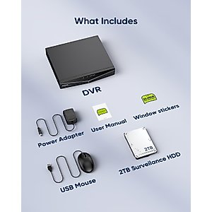 16 Channel Security CCTV DVR with 2TB Hard Drive, SANNCE 1080P 5-in-1 Hybrid Video Recorder for 2MP TVI AHD CVI CVBS Analog IP Security Cameras, Motion Alerts, Remote Access, 24/7 Recording