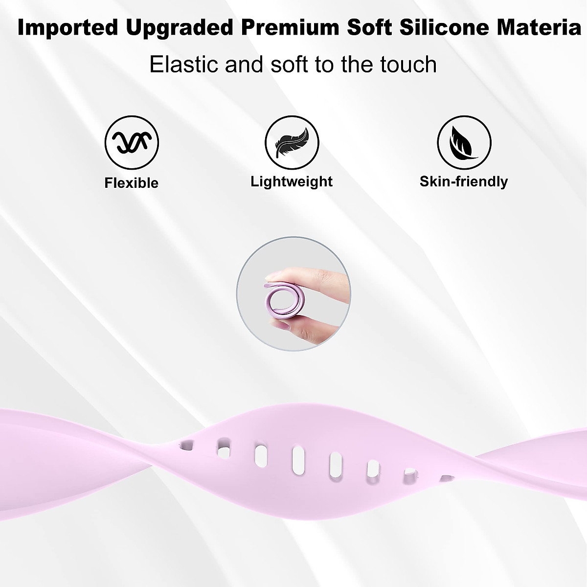 6 Pack Sport Bands Compatible with Apple Watch Band 38mm 40mm 41mm 42mm 44mm 45mm 49mm,Soft Silicone Waterproof Strap for iWatch Ultra2 Series 9 Ultra 8 7 6 5 4 3 2 1 SE Women Men (Black/White/Pink