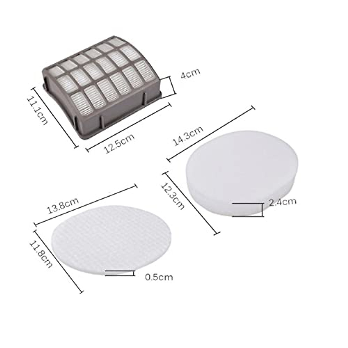 ConPus Hepa & Foam & Felt Filters Replacement for Shark Navigator Professional NV60, NV70, NV70 26, NV71, NV80, NV80 26, NVC80C, NV90, NV95, UV420 Vacuums. Compare to Part # XFF80 & XHF80