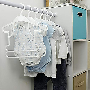HANGERWORLD Pack of 15 White Plastic Frame Shop Display Hangers 10.2inch for Baby, Toddler and Children's Clothes Hanger