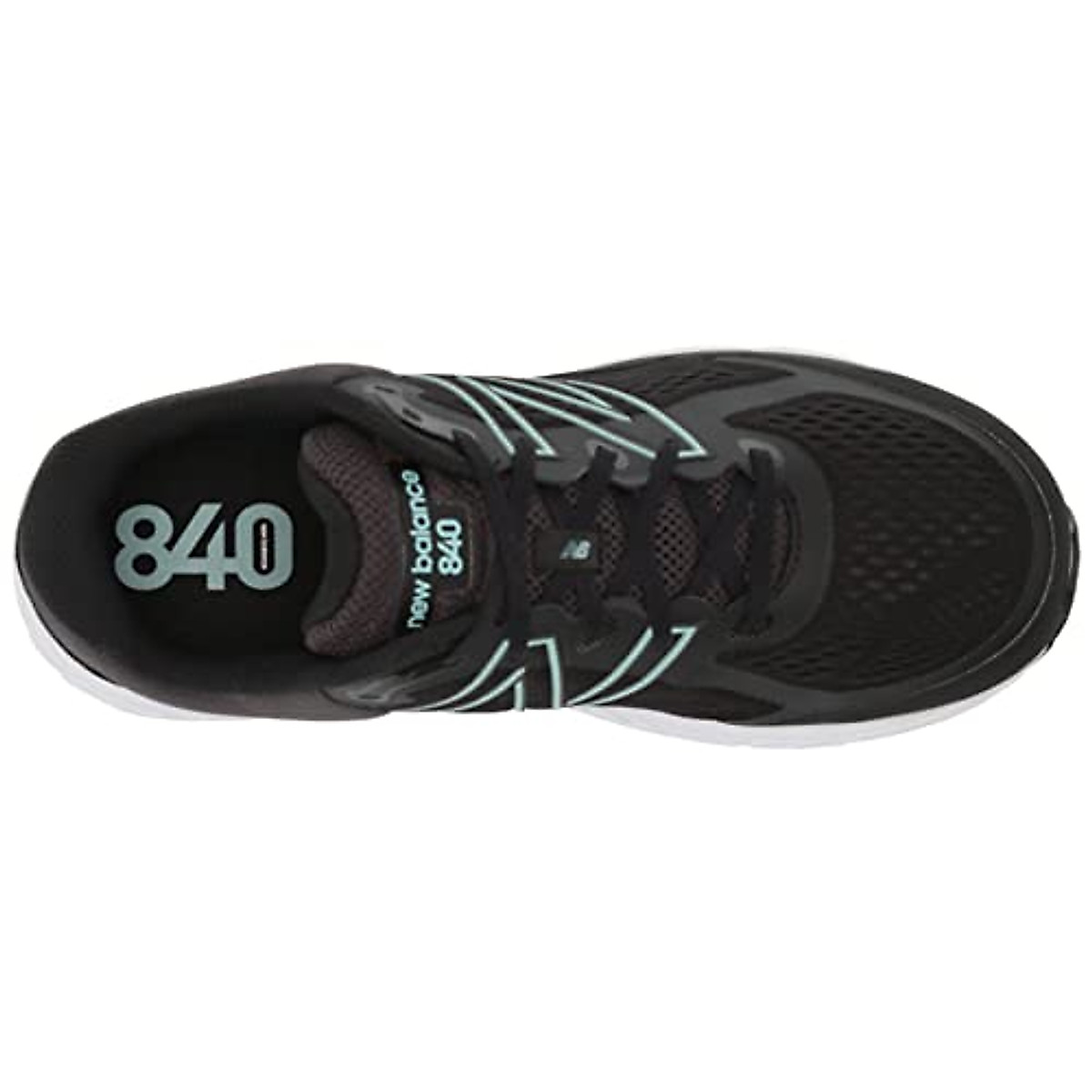 New Balance Women's 840 V5 Running Shoe, Black/Storm Blue, 8 Wide