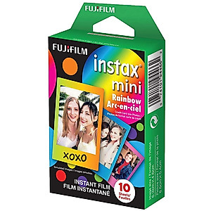 Fujifilm Instax Mini 11 Camera with 2X Fuji Instant Film Twin Pack - Fujifilm Instax Mini Rainbow Film Total 50 Shoot+ Case, Album, Stickers, Accessories (Lilac Purple)