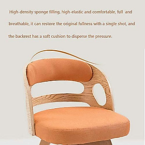 CZDYUF Dining Chairs Living Room Chair Mid Century Accent Chairs Leather Solid Wood Legs Leisure Chairs for Kitchen Home Furniture (Color : Black)