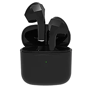 Wireless Bluetooth Pro Earbuds - True Wireless Stereo Sound Ear Buds - in-Ear Headphones with More Bass and Clearer Sound - Premium Ear Buds with Charging Case and Cable (Black)