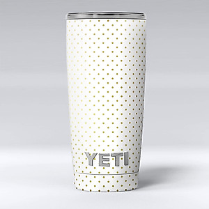 Design Skinz The Golden Micro Dot Pattern - Skin Decal Vinyl Wrap Kit Compatible with The Yeti Rambler Cooler Tumbler Cups