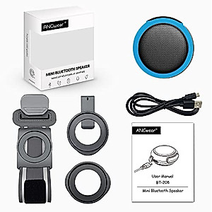 ANCwear Portable Bluetooth Speakers Wireless Mini Speaker with Enhanced Bass,HD Sound,Wearable Speaker with Microphone,9.5H Playtime,IPX6 Waterproof Suitable for Sports,Outdoor Travel (TWS-Blue)
