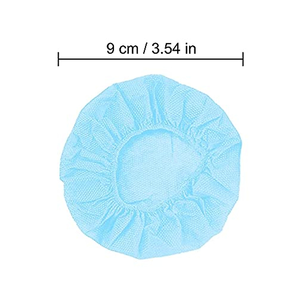 Tvoip 100Pcs Blue Non-Woven Sanitary Headphone Ear Cover, Disposable Super Stretch Covers Washable, for Most On Ear Headphones Earpads ( 9cm / 3.54 Inch)