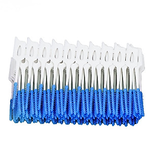 160pcs Interdental Brush Soft Dental Floss Toothpicks for Oral Care Adults Children(Blue)