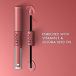 NYX PROFESSIONAL MAKEUP Shine Loud, Long-Lasting Liquid Lipstick with Clear Lip Gloss - Cash Flow (Light Dusty Rose)