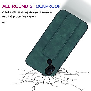 Compatible with OnePlus Nord N10 5G Mobile Cover with Magnetic Kickstand Vertical Stand Holder Thin Slim TPU Full Body Cell Phone Cover for One Plus N 10 G5 1 Plus 10N 1plus One+ 1+ N105G Women Green