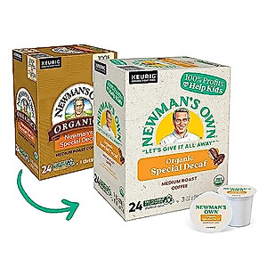 Newman's Own Organics Newman's Special Decaf Keurig Single-Serve K-Cup Pods, Medium Roast Coffee, 24 Count