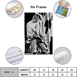 ROCK Singer Poster Kurt Poster Cobain Poster Poster Art Decor Painting Aesthetic Wall Art Canvas for Bedroom Decor 12x18inch(30x45cm) Unframe-style