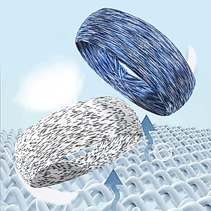 CÉLLOT 12 Colors Sweat Headbands Breathable Athletic Sweatbands Yoga Sports Headbands for Girls and Boys Soft Moisture Wicking Elastic Hairband for Girls and Teenagers Adults