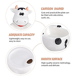 Ceramic Mixing Bowls Ceramic Salad Bowl Fruit Bowl Cereal Bowl Decorative Animal Cow Dessert Bowls Porcelain Bowls for Kitchen Ceramic Fruit Bowl