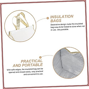 Sosoport Insulation Bags Insulated Bags for Food Cooler Bags for Groceries Icing Bags Disposable nonwoven peritonealwaterproof Takeout Food Bag Cake Cooler Bag Grocery Carrier Bags Folding