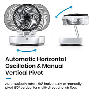 Pro Breeze Personal Table Fan with Remote Control, 8” Desk Fan, Powerful Turbo Whisper Quiet Fan Motor, 24 Speeds, 4 Modes & 12 Hour Timer, Table Fan for Bedroom, Tabletop Fan Air Circulator
