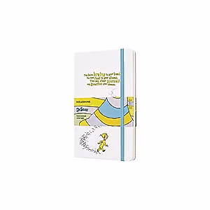 Moleskine Limited Edition Dr. Seuss Notebook, Hard Cover, Large (5" x 8.25") Ruled/Lined, White, 240 Pages
