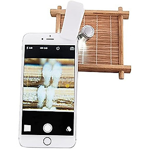 60X Portable Pocket Size Magnifying Glasses with UV and LED Light Mini Lightweight Handheld Microscopes Professional Tricomes, Jewelry,Coin, Bud, Plant, Science, Magnifying Glass (60X with Clip)