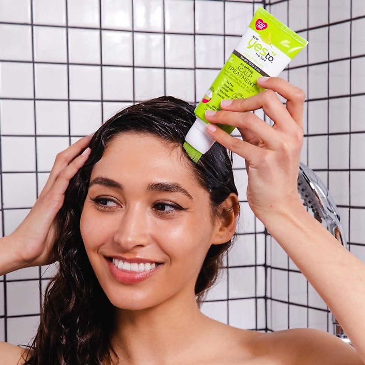 Yes To Tea Tree Scalp Treatment, Soothing Formula To Remove Build Up, Leaving Scalp Cleansed & Calm, With Tea Tree, Witch Hazel, Apple Cider Vinegar & Sage Oil, Natural, Vegan & Cruelty Free, 3 Fl Oz