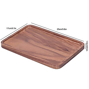 Wooden Cutting Board, Super Thick Walnut Cutting Board Set Square Decorative Fruit Tray Wooden, for Kitchen Vegetables and Fruits(25 * 17 * 1.5)
