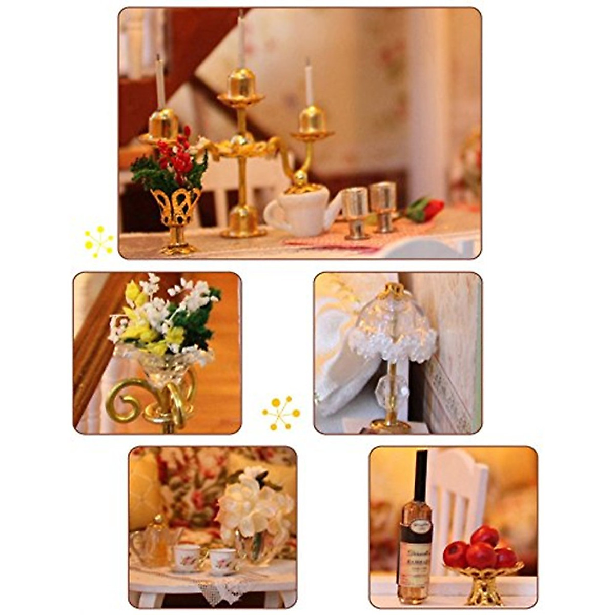 Flever Dollhouse Miniature DIY House Kit Creative Room with Furniture for Romantic Valentine's Gift (Be Enduring As The Universe)