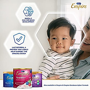 Enfagrow Enspire Toddler Nutritional Drink with Lactofrerrin, DHA, and MFGM for Brain Support and Immune Health, Non-GMO, Powder Tub 24 Oz, Pack of 4