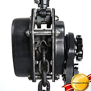 Manual Lever Hoist Come Along 3/4 TON 1650 LBS Capacity 10FT Lift 2 Heavy Duty Hooks Commercial Grade Steel for Lifting Pulling Construction Building Garages Warehouse Automotive Machinery