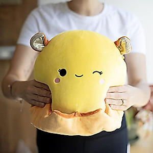 Squishmallows 10" Bijan The Yellow Dumbo Octopus - Officially Licensed Kellytoy Plush - Collectible Soft & Squishy Stuffed Animal Toy - Add to Your Squad - Gift for Kids, Girls & Boys - 10 Inch