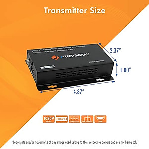 J-Tech Digital HDMI Extender Over Cat 5e/Cat6 Cable Daisy Chain Cascade to Multiple Receivers TCP/IP up to 1080P FHD 60Hz 400ft / 120M HDCP 1.4 [JTECH-EXIP400L]