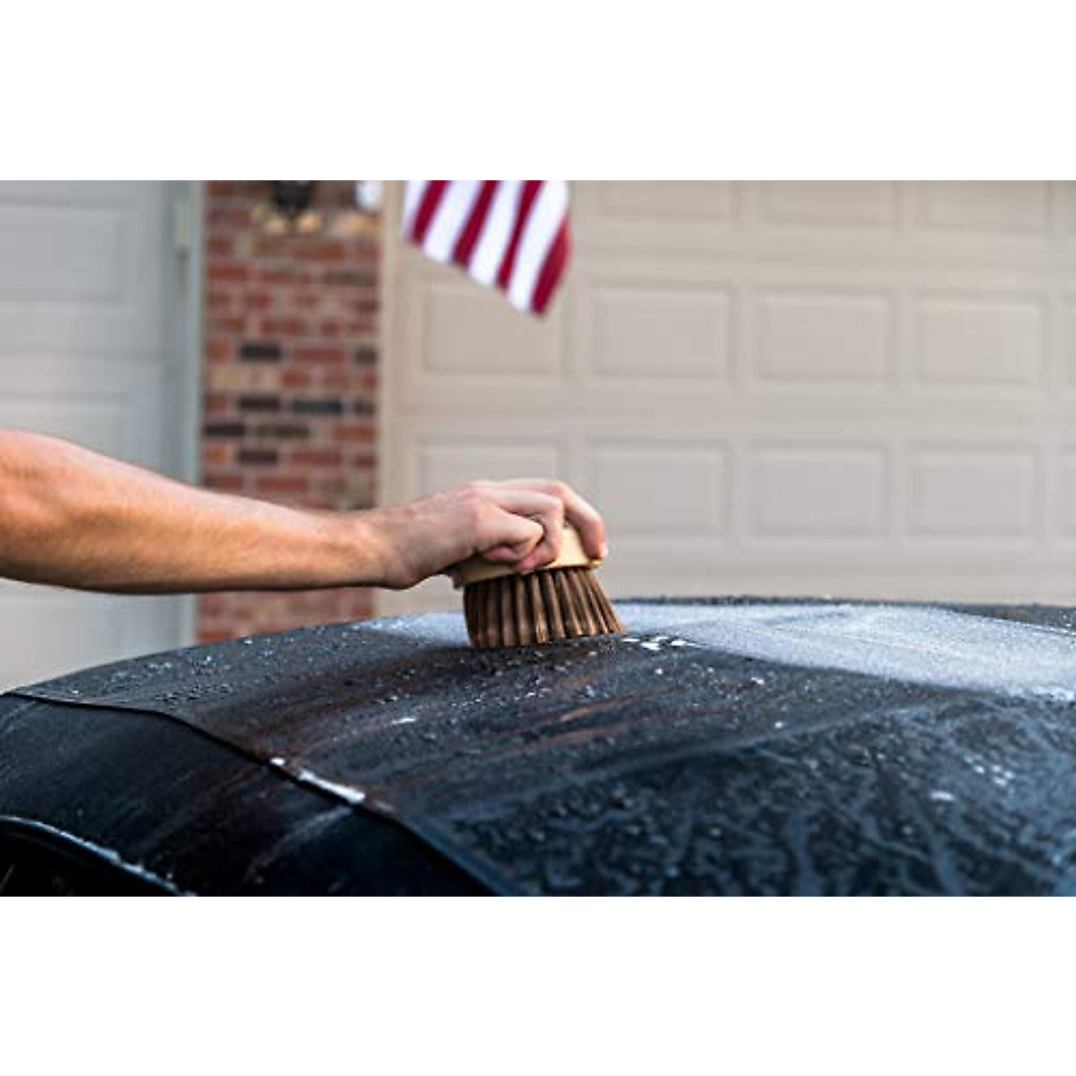 303 Products Convertible Top Brush - Soft Bristles for Safe But Effective Cleaning - Ergonomic Grip - Break Up Dirt and Debris On Convertible Top,1 Pack (39017), Blue