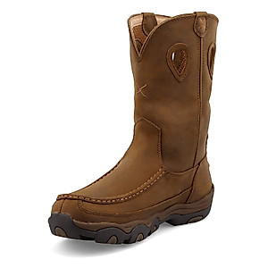 Twisted X Men's 11" Pull On Soft-Toe Hiker Boot for Hiking, Work, and Hunting, Dark Brown, 9 M