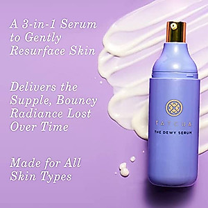 TATCHA The Dewy Serum | Plumping & Smoothing Treatment, 3-in-1 Serum Gently Smooths, Plumps & Locks in Moisture | 1 oz