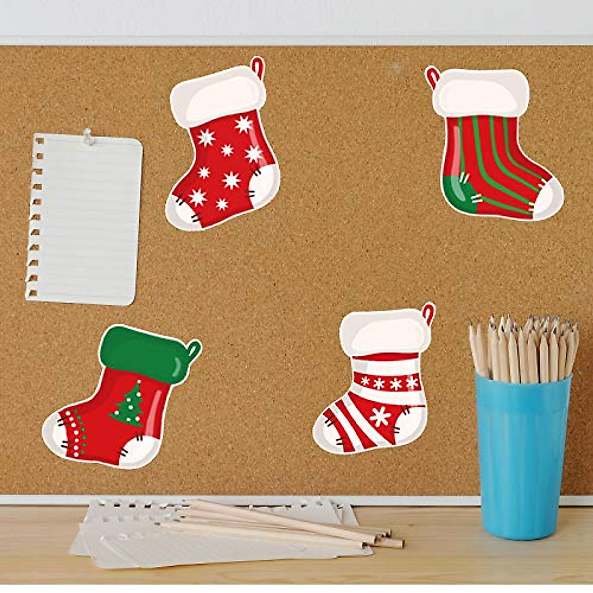 Whaline Colorful Christmas Mini Cut-Outs - 45 Pieces