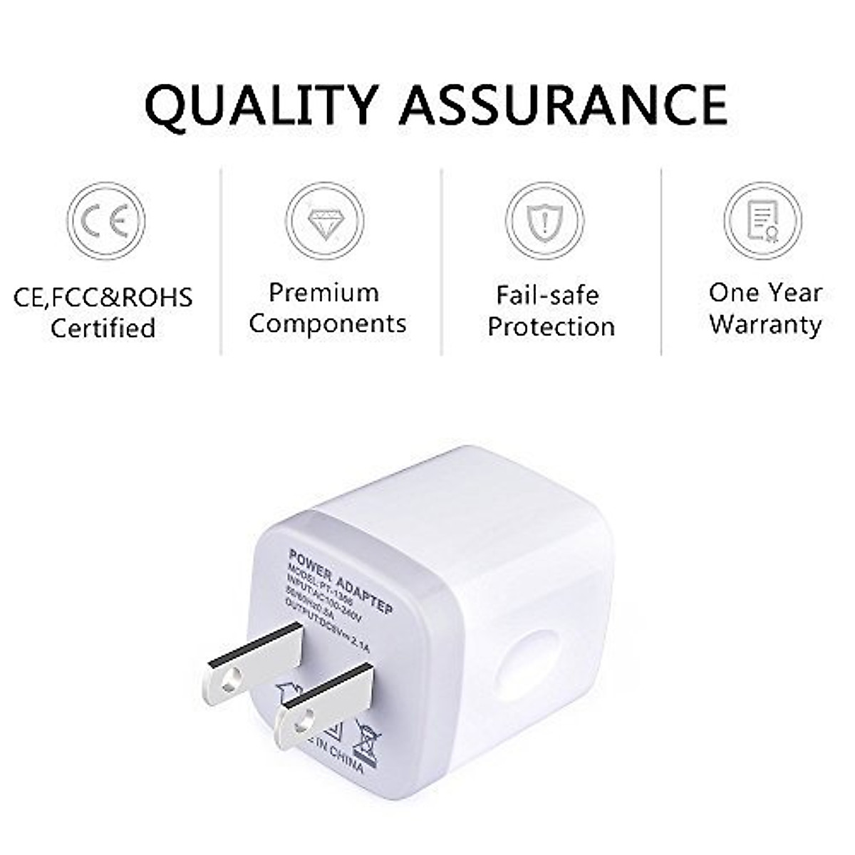 Wall Charger, USB Brick 3Pack 2.1A/5V Dual Port USB Plug Charger Cube Power Adapter Fast Charging Block for iPhone 14 13 12 X 8 7 6 Plus 5S,iPad,Samsung Galaxy S8 S7 S6 Edge,LG,ZTE,Moto,Android Phone
