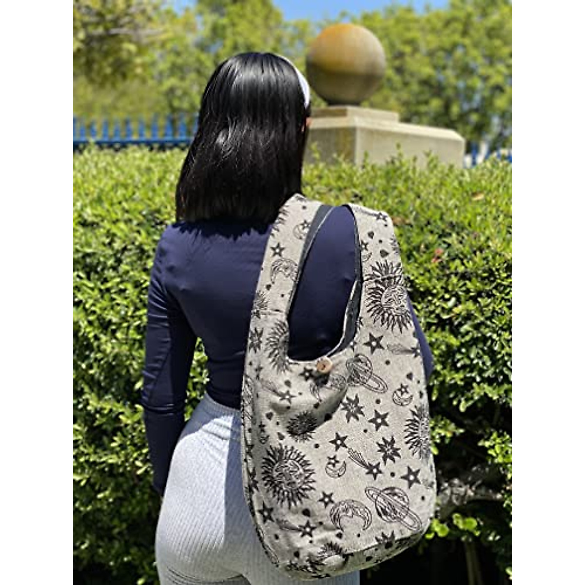 Original Collections Celestial Cross Body Shoulder Bag Purse in Gray