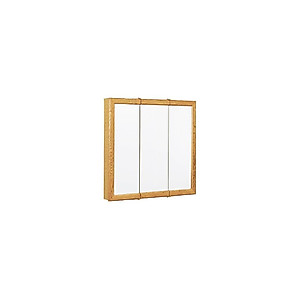 Zenith Products 23-3/4" W X 25-5/8" H X 4-1/2" D 24" Oak Frame Triview Medicine Cabinet MDF Body