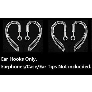 JNSA 4 Pack Earhooks Compatible with Apple AirPods Pro,Anti Slip Anti Drop Ear Hooks, Multi-Angle Adjustment Accessories,2 Pairs(4PCS),Great for Gym and Sport, Transparent