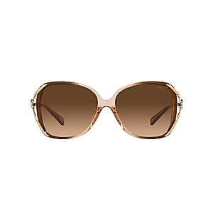 Coach HC8372BU Universal Fit Sunglasses, Brown Gradient/Brown Gradient, 58 mm