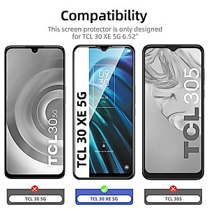 NEW'C [3 Pack] Designed for TCL 30 XE 5G Screen Protector Tempered Glass, Bubble Free, Ultra Resistant