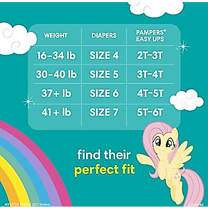 Pampers Easy Ups Pull On Disposable Training Diaper for Girls (3T-4T) Jumbo Pack 22 Count